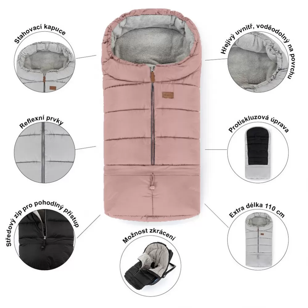 PETITE&MARS Fusak nastavitelný 3v1 Jibot Dusty Pink : Petiteetmars-eshop.cz